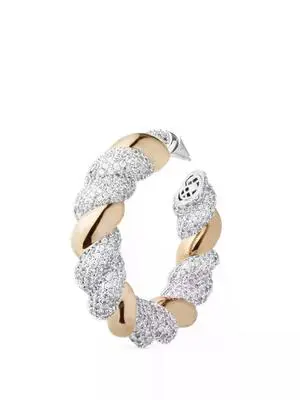 Eddie Borgo Pavé Rope Hoop Earrings