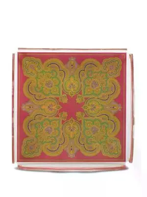 Etro Mandala Square Tray - Red