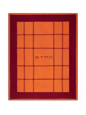 Etro Check-pattern Throw Blanket - Red
