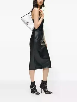 Karl Lagerfeld Strapless Faux-leather Belted Dress