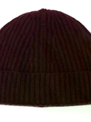 AMARANTO Ribbed Knit Beanie