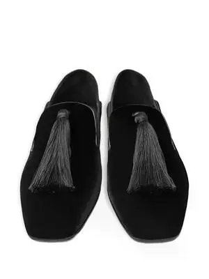 JIMMY CHOO Eliot Velvet Loafers With Tassel Detail