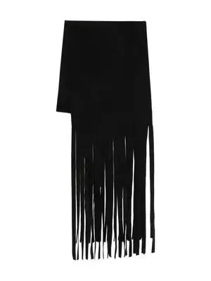 Sportmax Fringed Scarf - Black