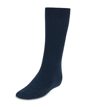 Boggi Milano Ribbed Socks Navy Blue