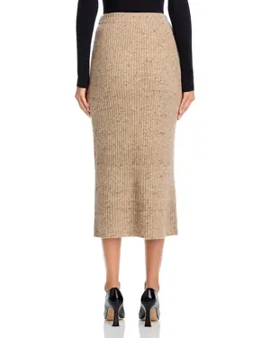 Co Wool Blend Ribbed Midi Skirt