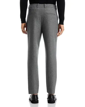 BOSS Tapered Fit Tech Flannel Jersey Jogger Pants - Medium Grey