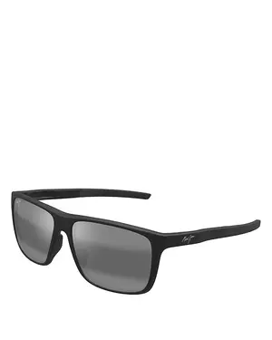 Maui Jim Lehopulu Rectangle Sunglasses - Black