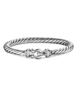 David Yurman Cable Flex Buckle Bracelet With Diamonds