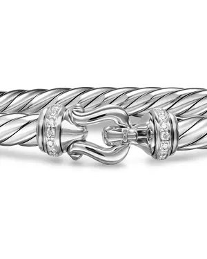 David Yurman Cable Flex Buckle Bracelet With Diamonds