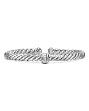 David Yurman Cable Flex Center Station Bracelet - Silver