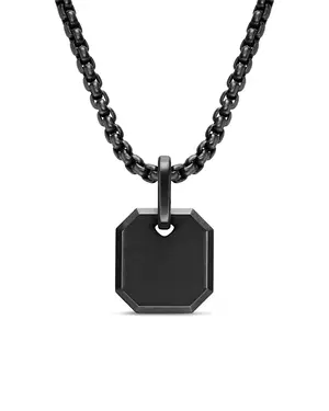 David Yurman Octagonal Amulet, 15mm - Black