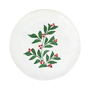 VIETRI Aria Holiday Cocktail Plate - Green
