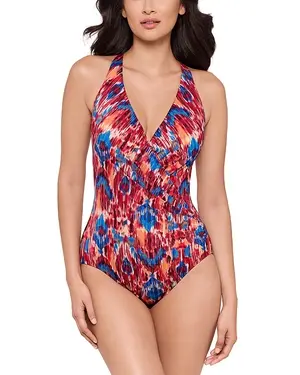 Miraclesuit Ikat Dorado Wrapsody One Piece Swimsuit Multi