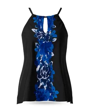 Miraclesuit Ombra Fiore Peephole Tankini Top