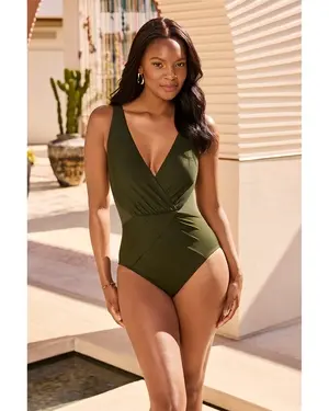 Miraclesuit Solid Ibiza One Piece Swimsuit - Nori