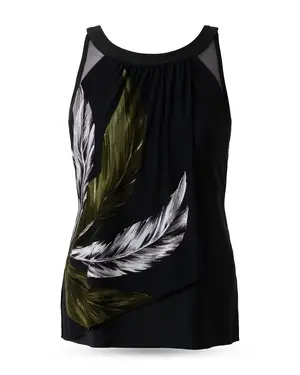 Miraclesuit Boca Grande Ursula Tankini Top - Black/multi