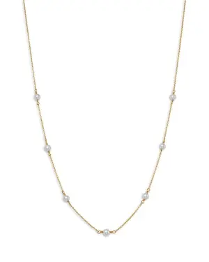 Zoe Chicco 14k Yellow Freshwater Pearl Station Necklace - Gold