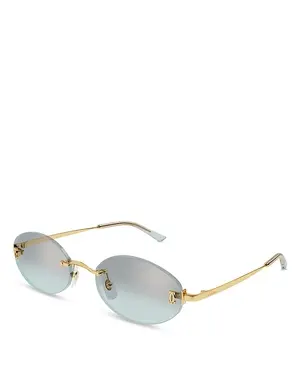 CARTIER Oval Sunglasses 55mm - Gold