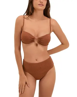 VIX PAULA HERMANNY Firenze Jessica High Waist Bikini Bottom - Brown