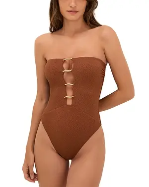 VIX PAULA HERMANNY Firenze Judy One-piece Swimsuit - Brown