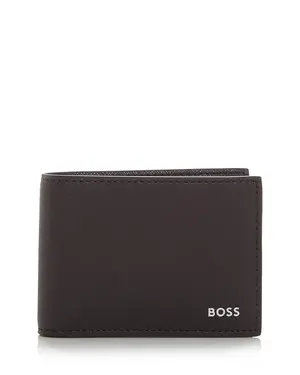 BOSS Zair Bifold Leather Wallet - Dark Brown