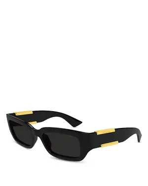 Bottega Veneta Rectangular Sunglasses 53mm - Black