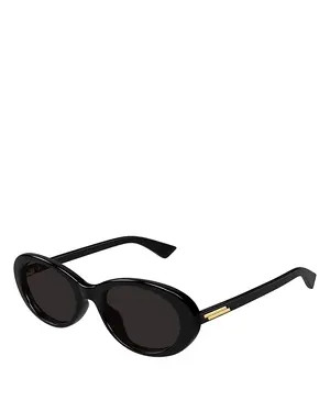 Bottega Veneta Oval Sunglasses, 54mm - Black