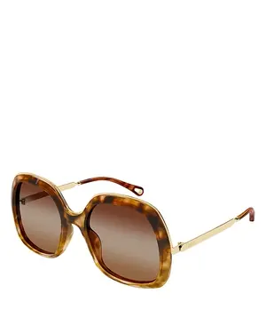 Chloé Square Sunglasses, 56mm - Avana
