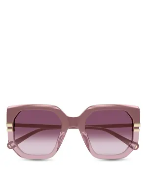 Chloé Geometrical Sunglasses, 53mm