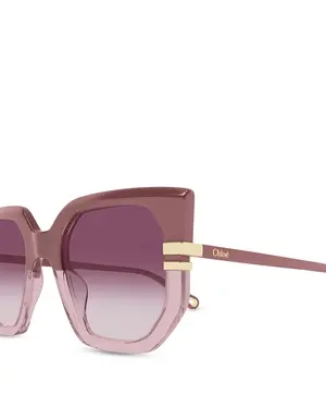 Chloé Geometrical Sunglasses, 53mm