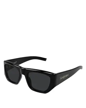 Saint Laurent Rectangular Sunglasses, 52mm - Black