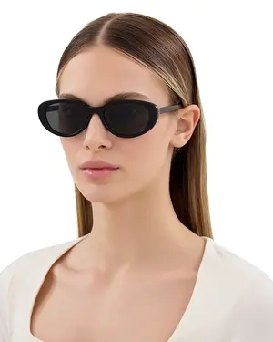 Saint Laurent Oval Sunglasses, 55mm