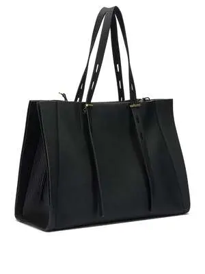 MINOBOSSI Leather Shoulder Bag - Black