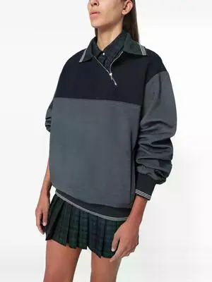Miu Miu Colourblock Zip Sweatshirt
