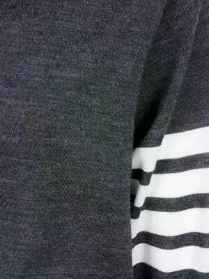 Thom Browne Stripe Detail Cardigan - Grey
