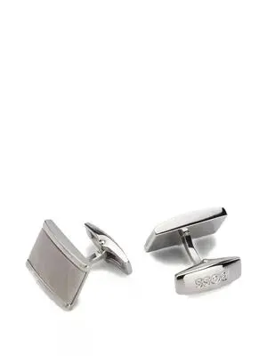 BOSS Marble Cufflinks - Silver