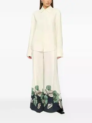 Clea Floral Wide-leg Trousers