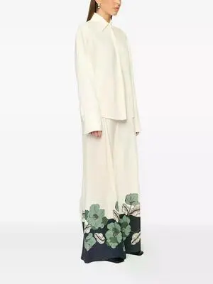 Clea Floral Wide-leg Trousers