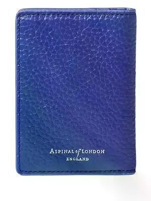 ASPINAL OF LONDON Double Fold Card Holder - Blue