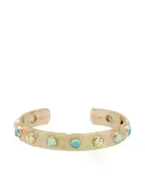ATELIER MON Aviva Aqua Cuff Bracelet - Gold