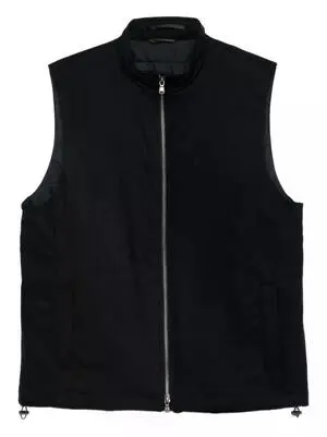 Sunspel Two-way Zip Gilet - Blue