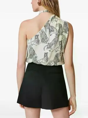 TWINSET Graphic-print One-shoulder Blouse
