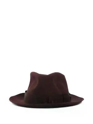 Borsalino Felted Fedora Hat - Brown