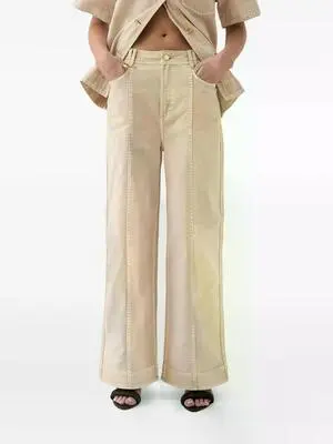 Aje Contrast Wide Leg Jeans
