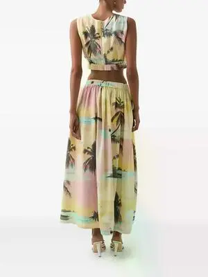 Aje Printed Maxi Skirt