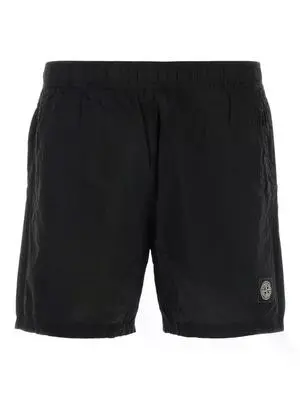 Stone Island Logo-patch Swim Shorts - Black