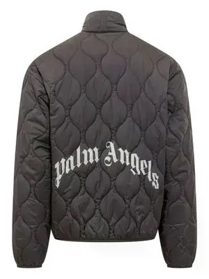 Palm Angels Curved Logo Quilted Jacket