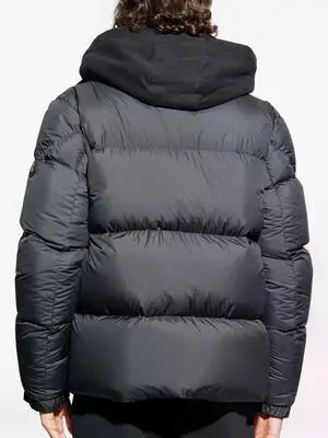 Moncler Quilted Down Jacket With High Neck - Black