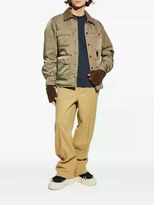 Moncler Waterton Corduroy-collar Down Jacket - Neutrals