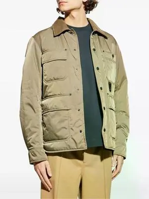 Moncler Waterton Corduroy-collar Down Jacket - Neutrals